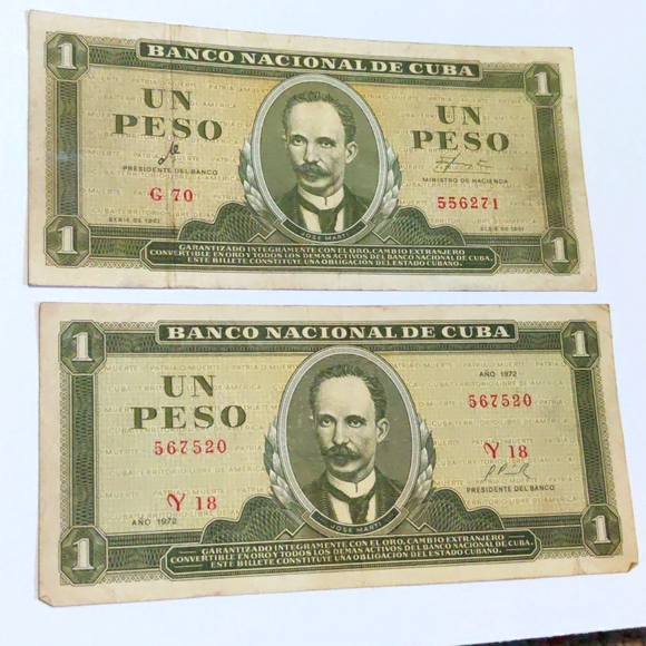 Vintage | Other | 961 Un Peso Cuban Rare Collectible Bank Note | Poshmark